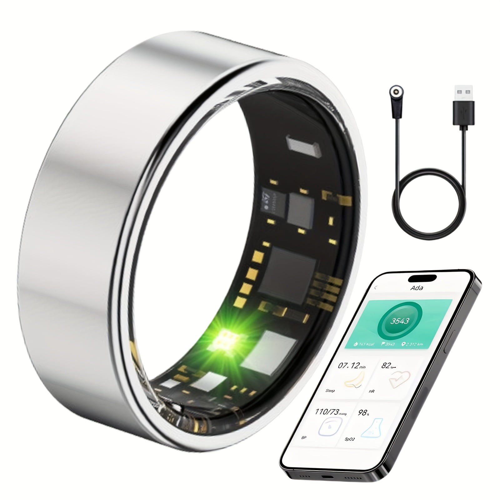 Smart Ring for Women Men, Fitness Ring with Pedometer, Calories, Sleep ...