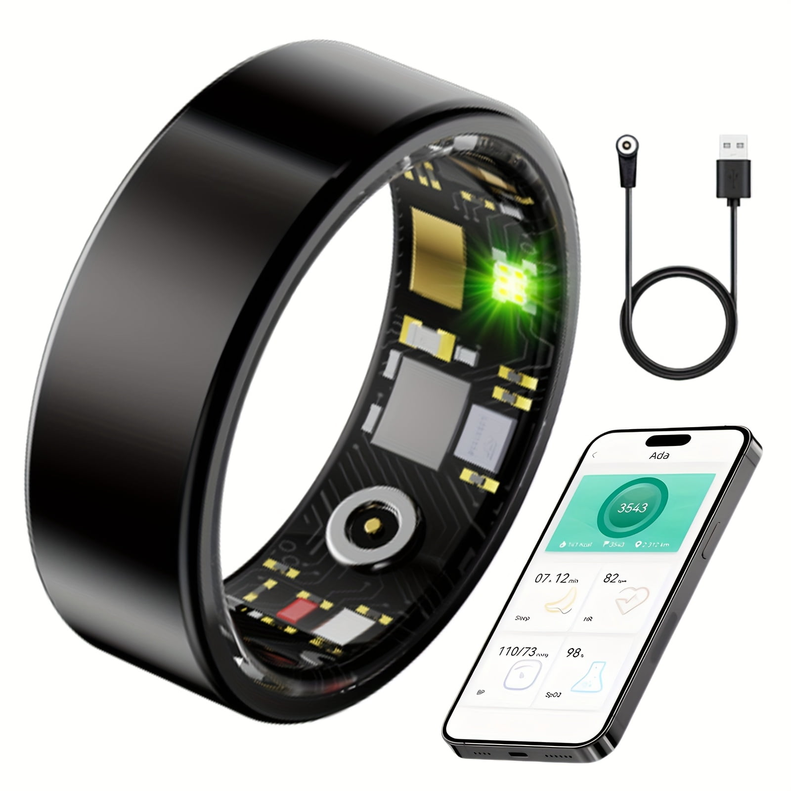 Smart Ring for Women Men, Fitness Ring with Pedometer, Calories, Sleep ...