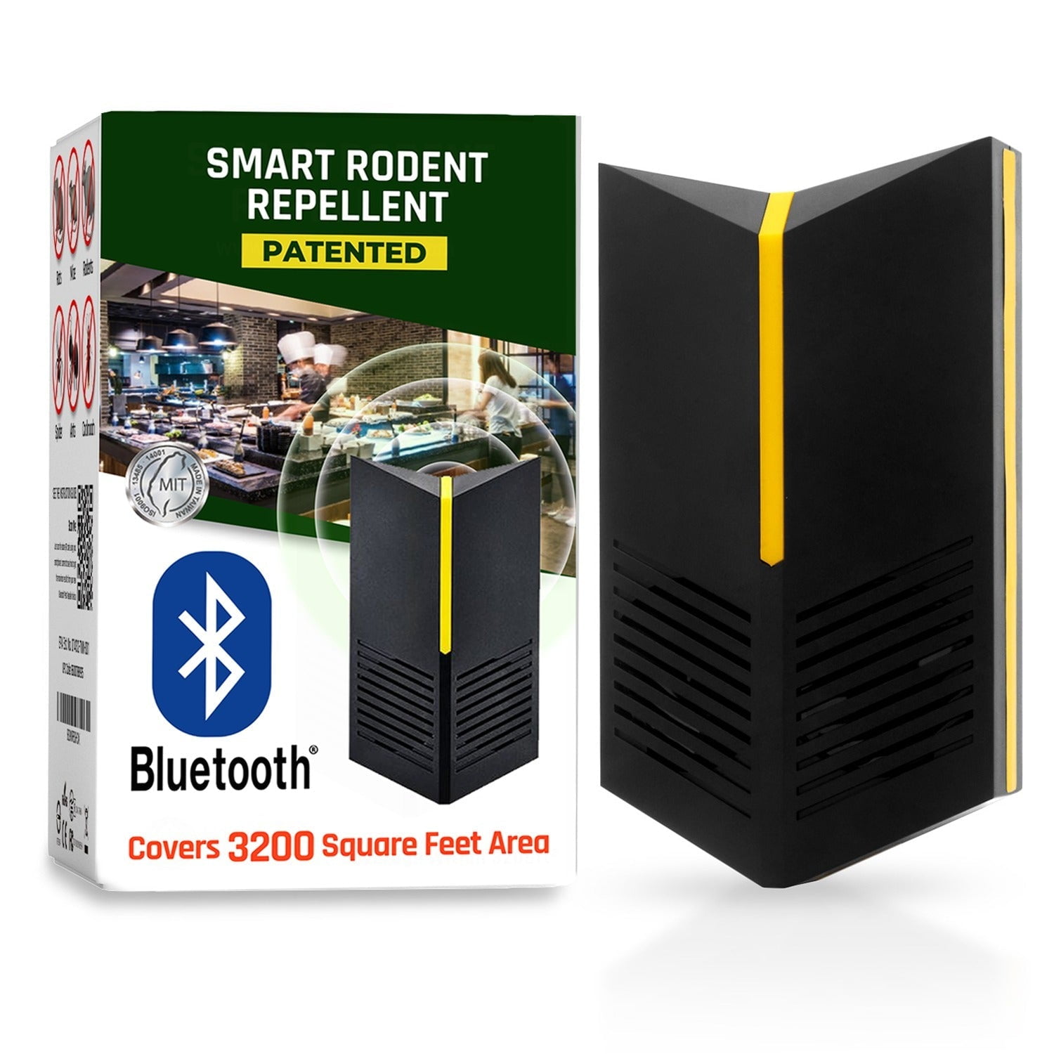 Electronic Rodent Repellent - Ultrasonic Deterrent for Mice & Pests ...