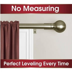 Smart Rods No Measuring Easy Install Drapery Window Curtain Rod, Ball ...
