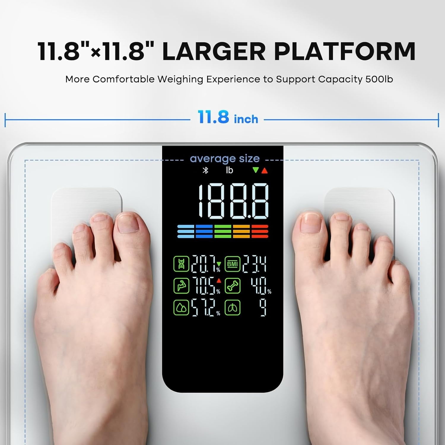 Smart Scale for Body Weight, BMI, Body Fat, Muscle Mass, Digital ...