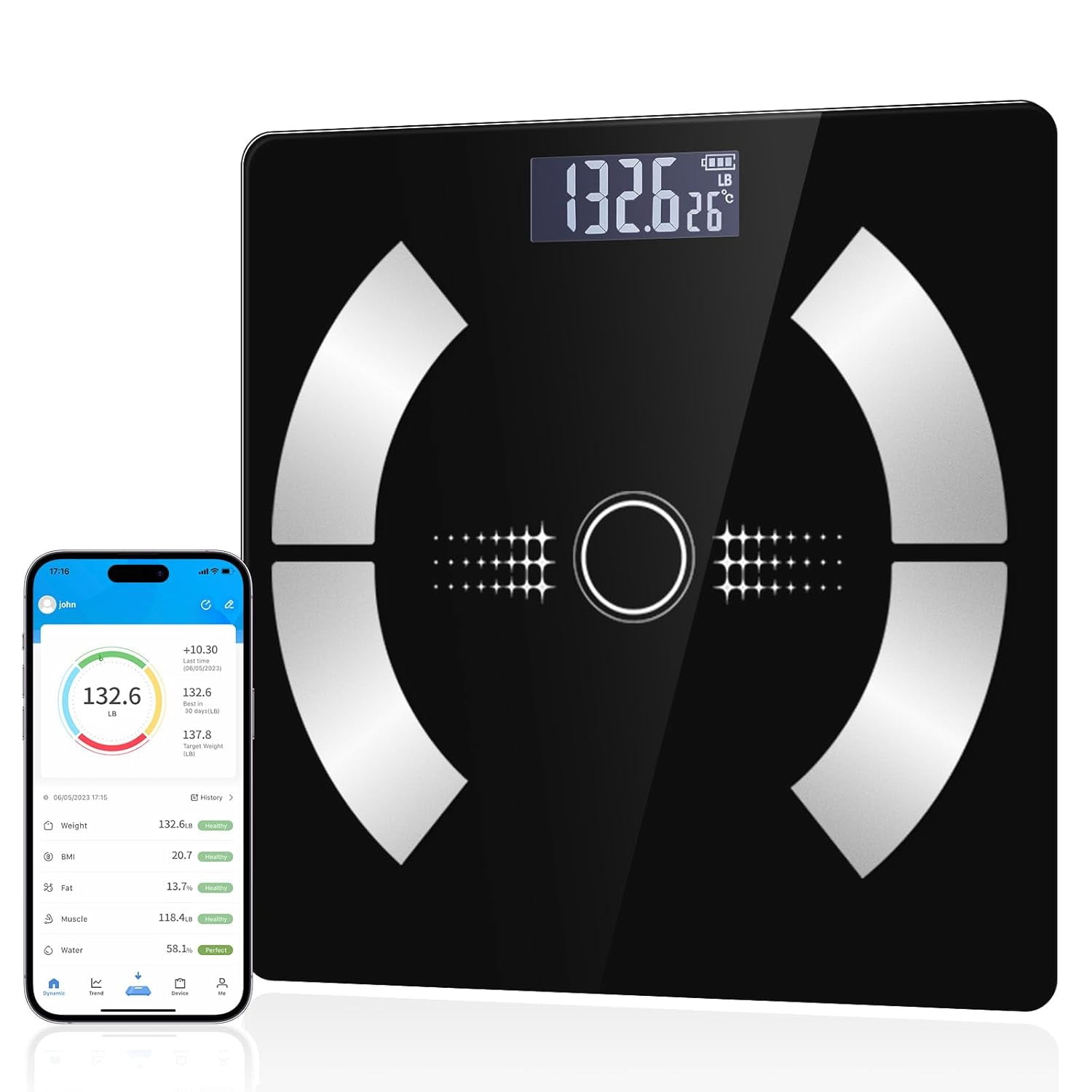 Smart Scale for Body Weight, Bathroom Digital Weighing Scale with BMI ...