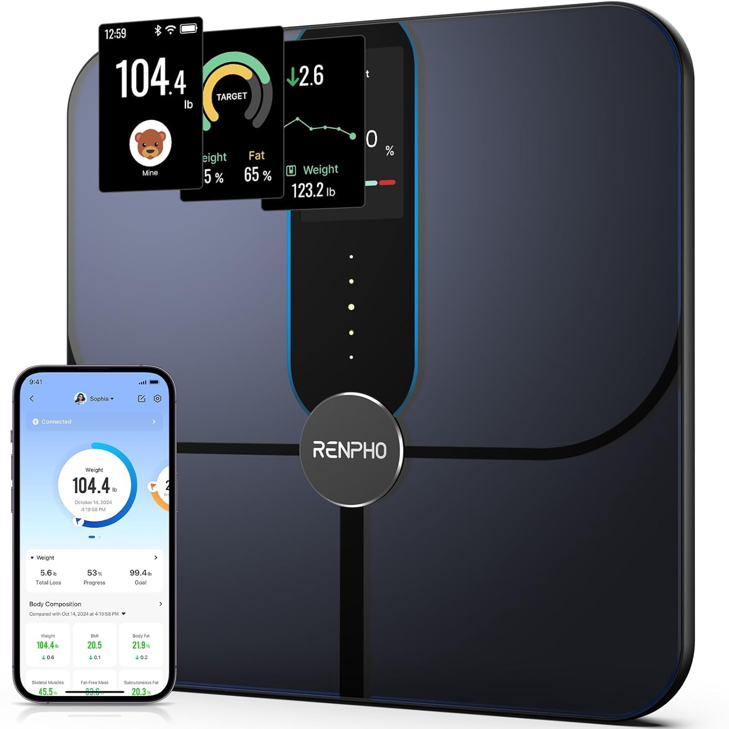 Smart Scale for Body Weight Body Composition Monitor, Bathroom Digital ...