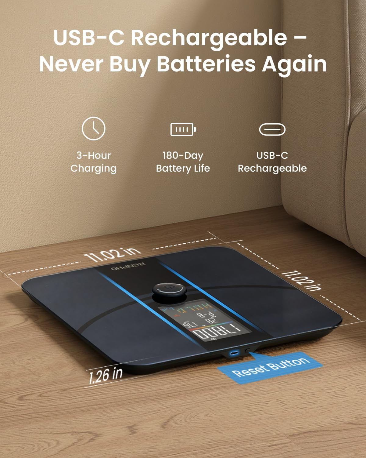 Smart Scale for Body Weight, Body Fat Scale for BMI, Body Fat, Muscle ...