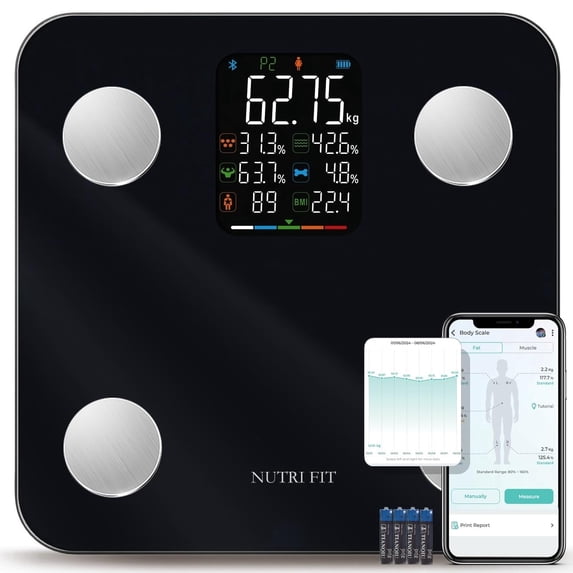 Smart Scale for Body Weight Scale with Body Fat BMI Muscle, Digital ...