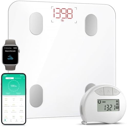 Smart Scale and Tape Measure, Digital Bathroom Scale & Body Tape ...