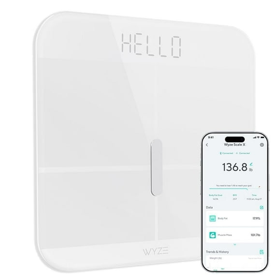 Smart Scale X - Digital Bathroom for Body Weight, BMI, Fat, Muscle Mass ...