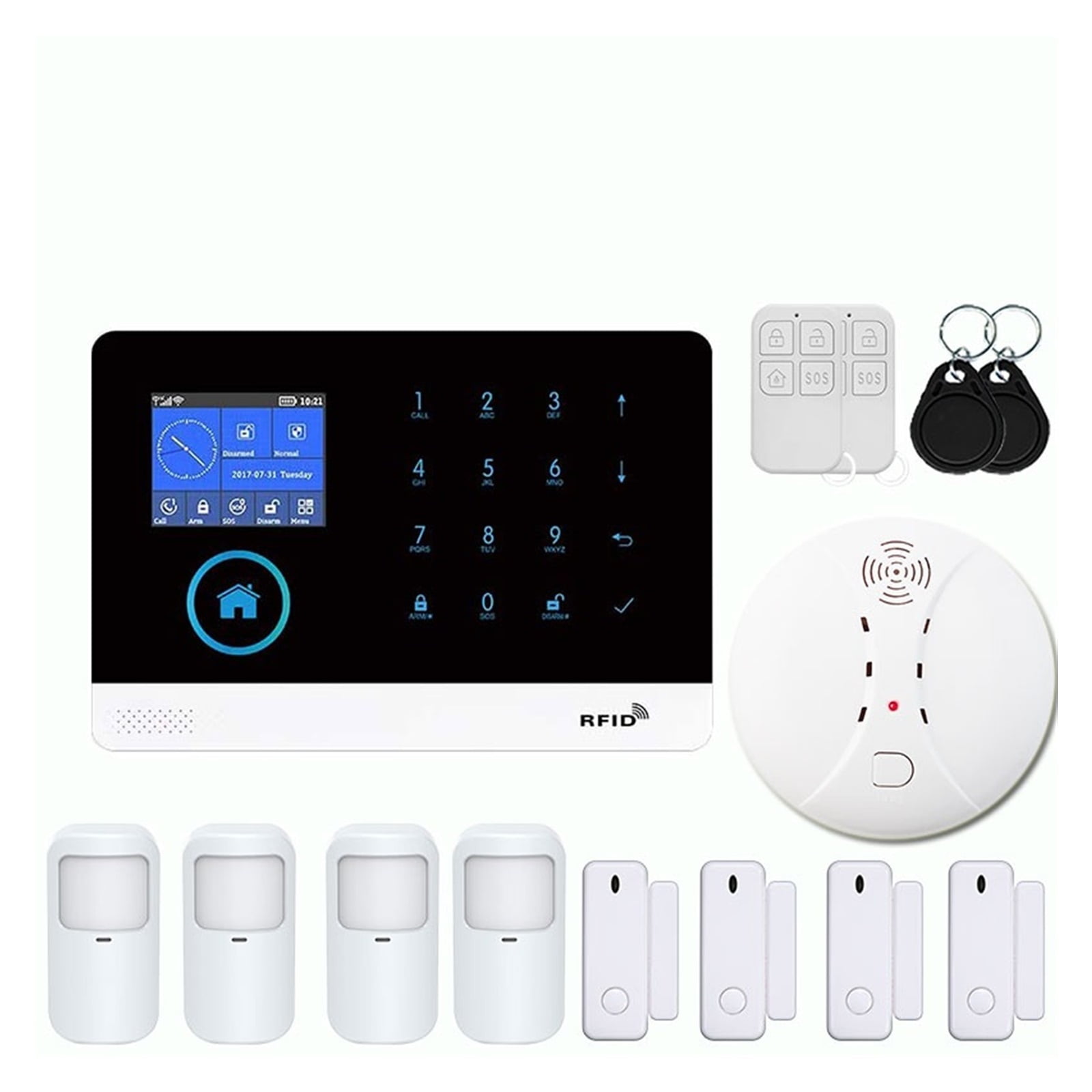 Smart Security Alarm System GSM 433MHz Wireless Home Anti-theft With ...
