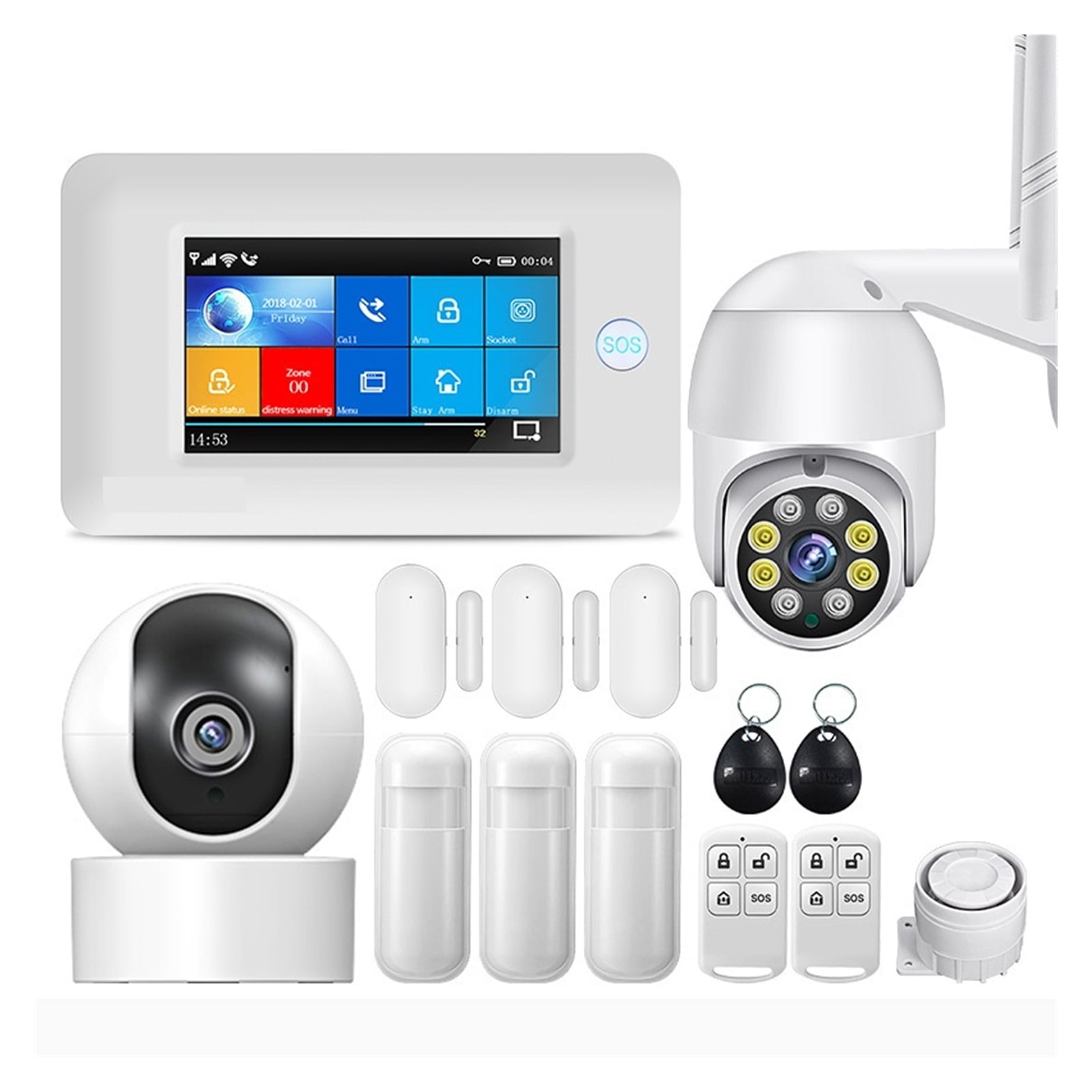 Smart Security Alarms For Home Wireless Home Alarm APP Remote Control ...