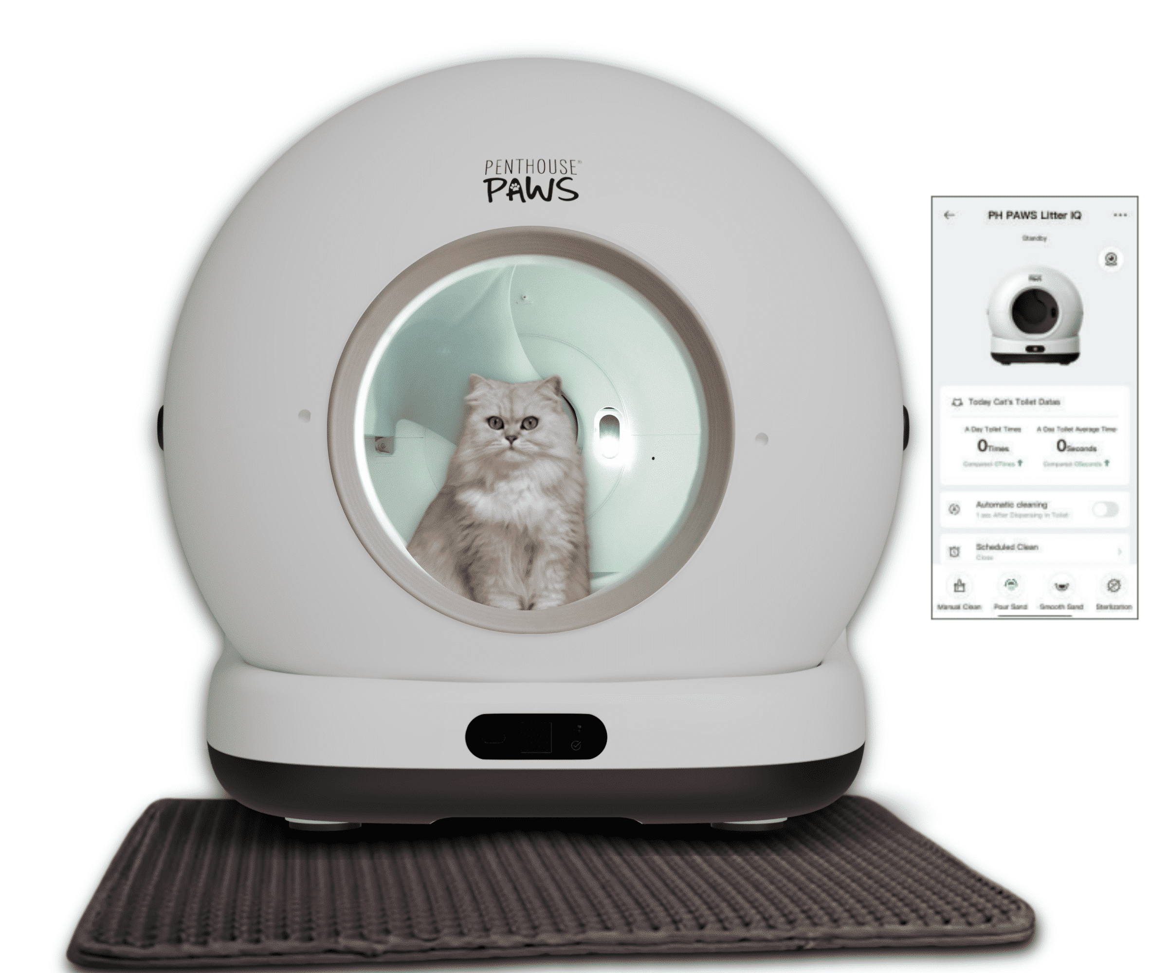 Smart Self-Cleaning Litter Box for Cats & Pets, App-Controlled with 4k ...