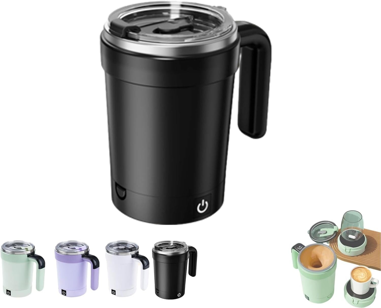 Smart Self Stirring Mug, Smart Cup Self-Stirring & Temperature Display ...