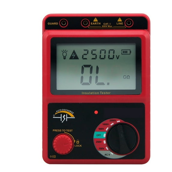 Smart Sensor 100-2500V Insulation Resistance Tester Digital Megohmmeter ...