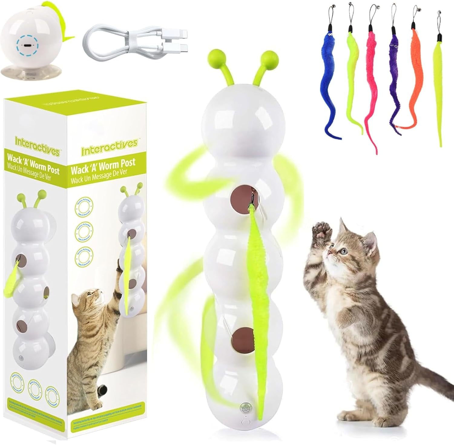 Smart Sensor Cat Toy, 2025 New Caterpillar Cat Toy, Smart Motion Cats ...