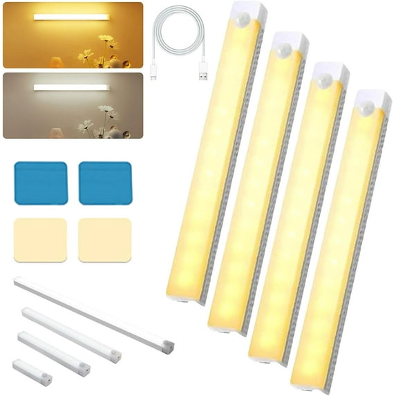 Smart Sensor Magnetic Rechargeable LED Lights, Punch-Free Motion ...