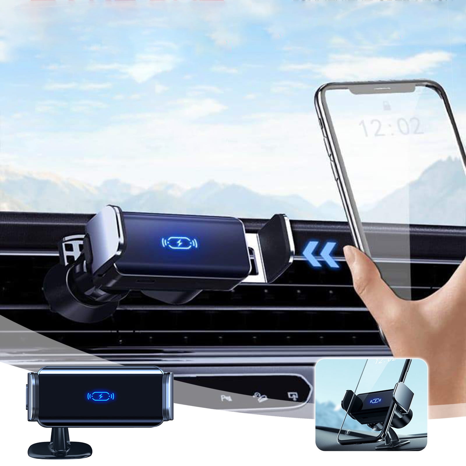 Smart Sensor Mobile Phone Car Automatic Retractable Dashboard Outlet ...