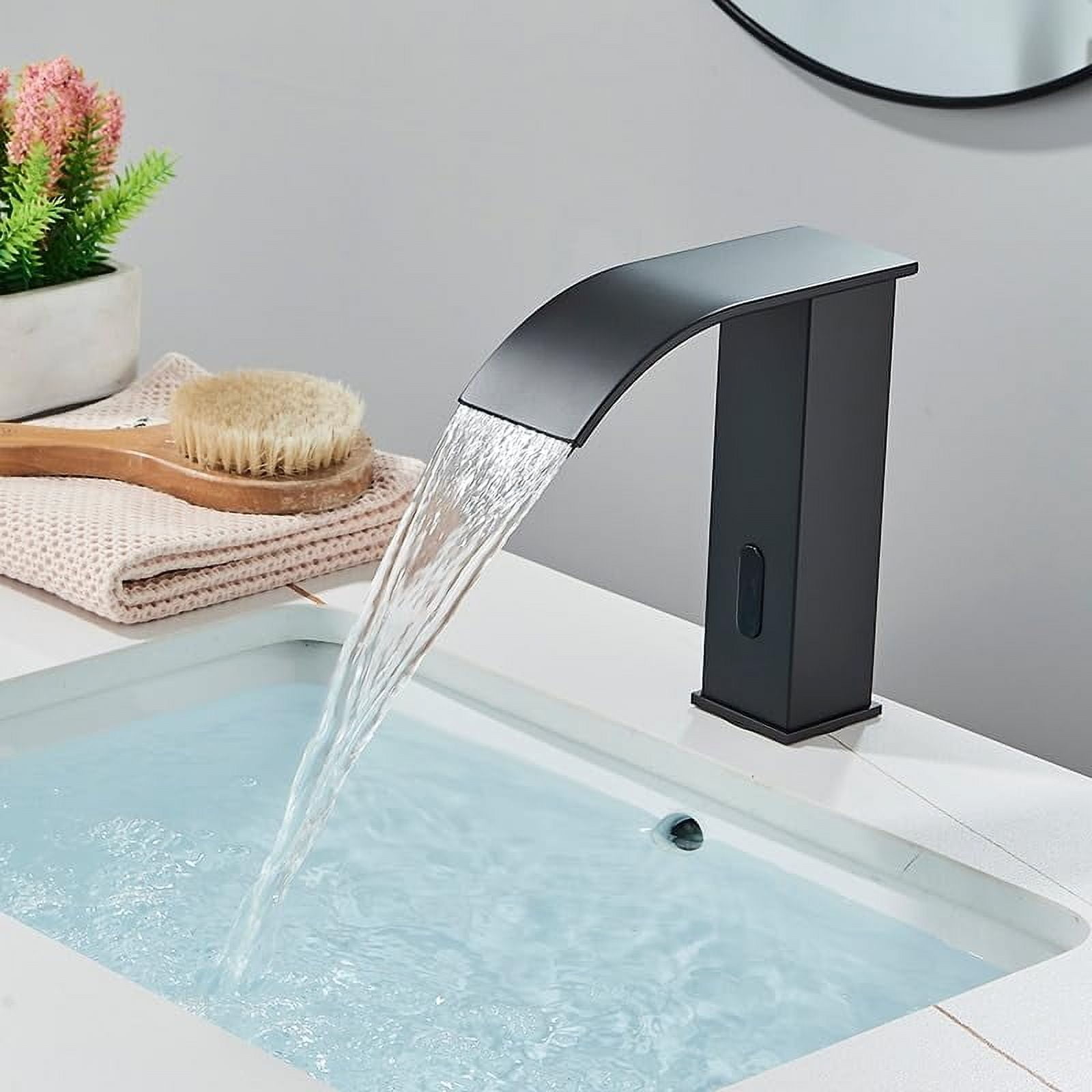 Smart Sensor Single Cold Bathroom Basin Faucet Intelligent Black ...