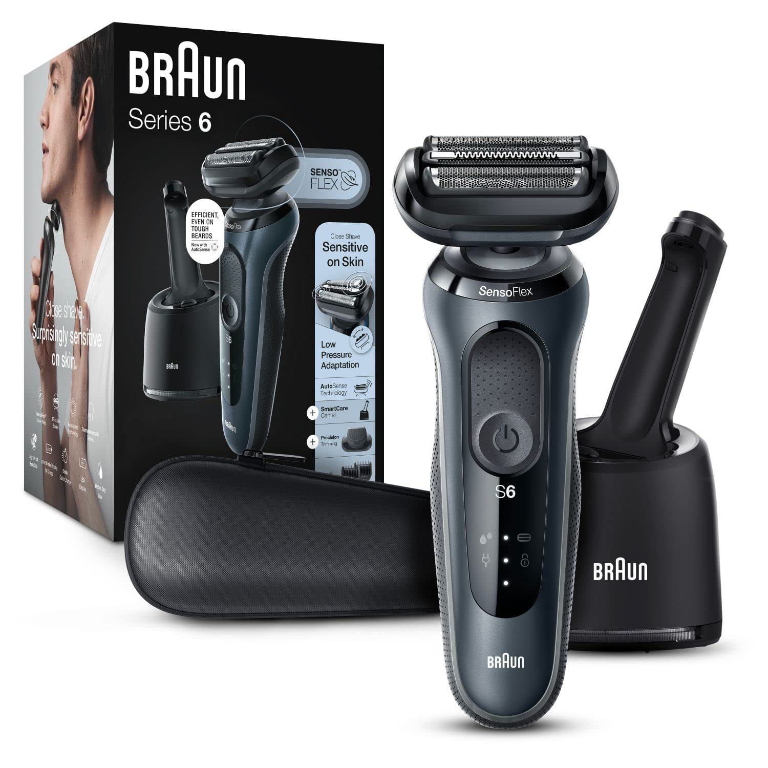 Smart Series 6 6075cc Electric Shaver with SmartCare Center and ...