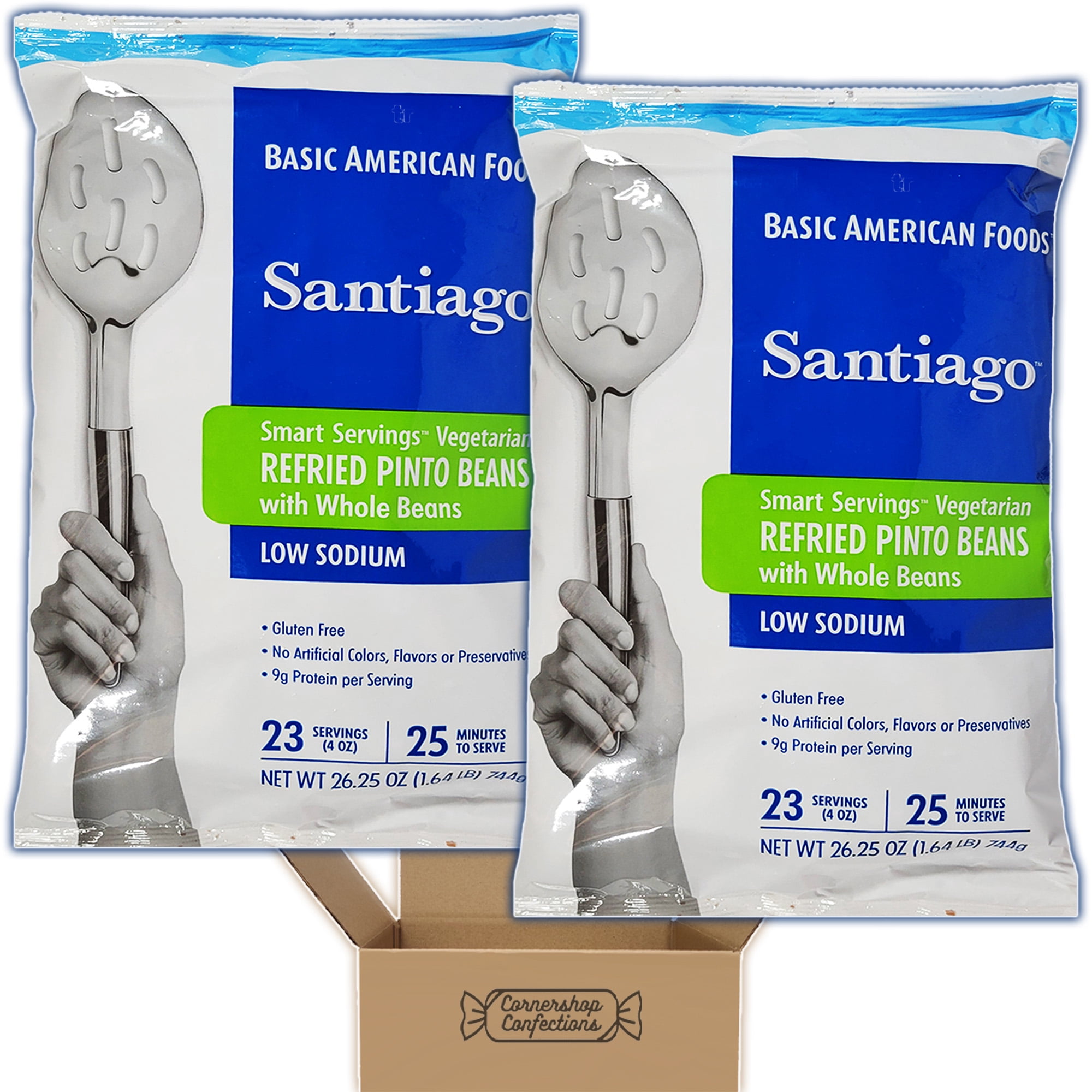 Smart Servings Low Sodium Vegetarian Refried Pinto Beans Bulk Pack - 2 ...