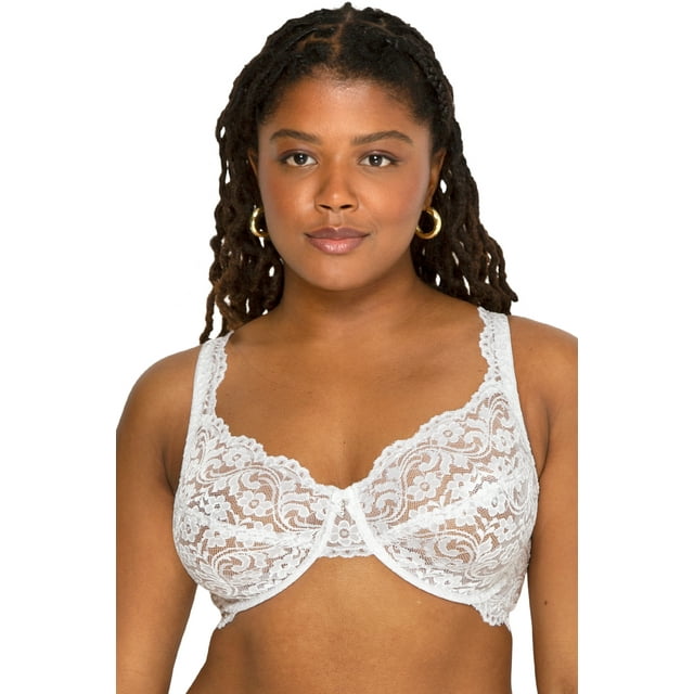 Smart & Sexy Women's Plus Size Signature Lace Unlined Underwire Bra with Added Support - Walmart.com