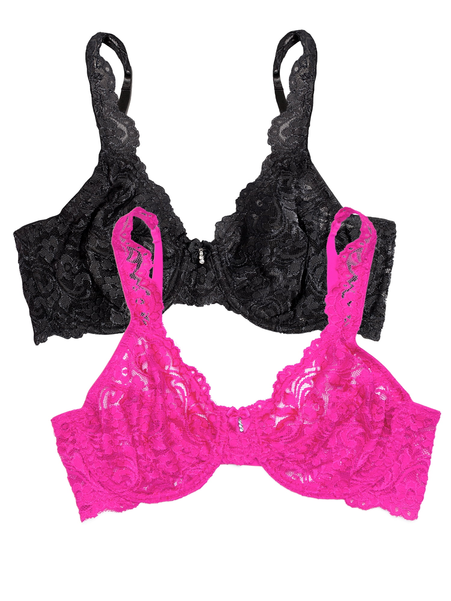 Smart & Sexy Women's Signature Lace Unlined Underwire Bra, Single and 2 ...