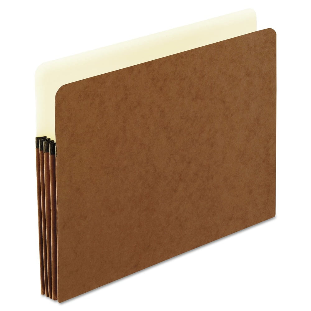 Smart Shield File Pocket, 3.5" Expansion, Letter Size, Red Fiber, 10 ...