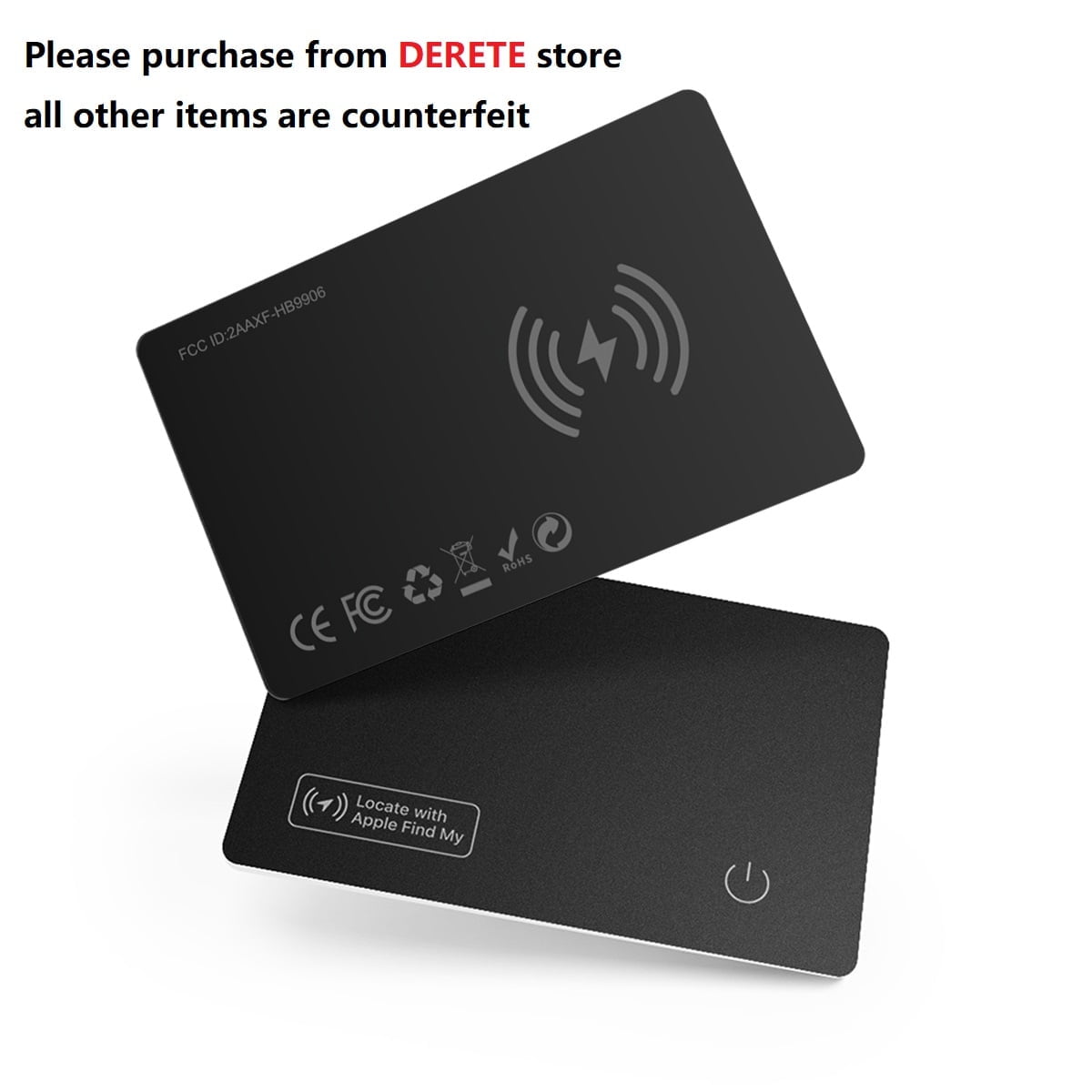 DERETE Slim Smart Wallet Tracker, GPS Locator for Apple Find My, IP68 Waterproof, iOS - Walmart.com