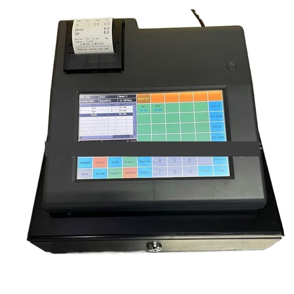 Smart Small Cash Register, 9-inch Touch Screen English Fast Food Milk ...