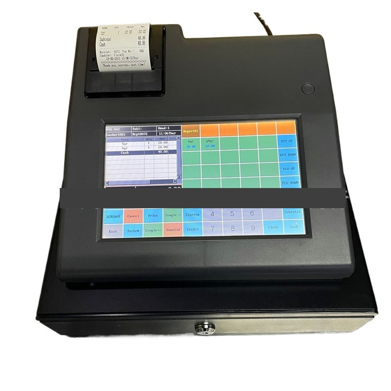 Smart Small Cash Register, 9-inch Touch Screen English Fast Food Milk ...