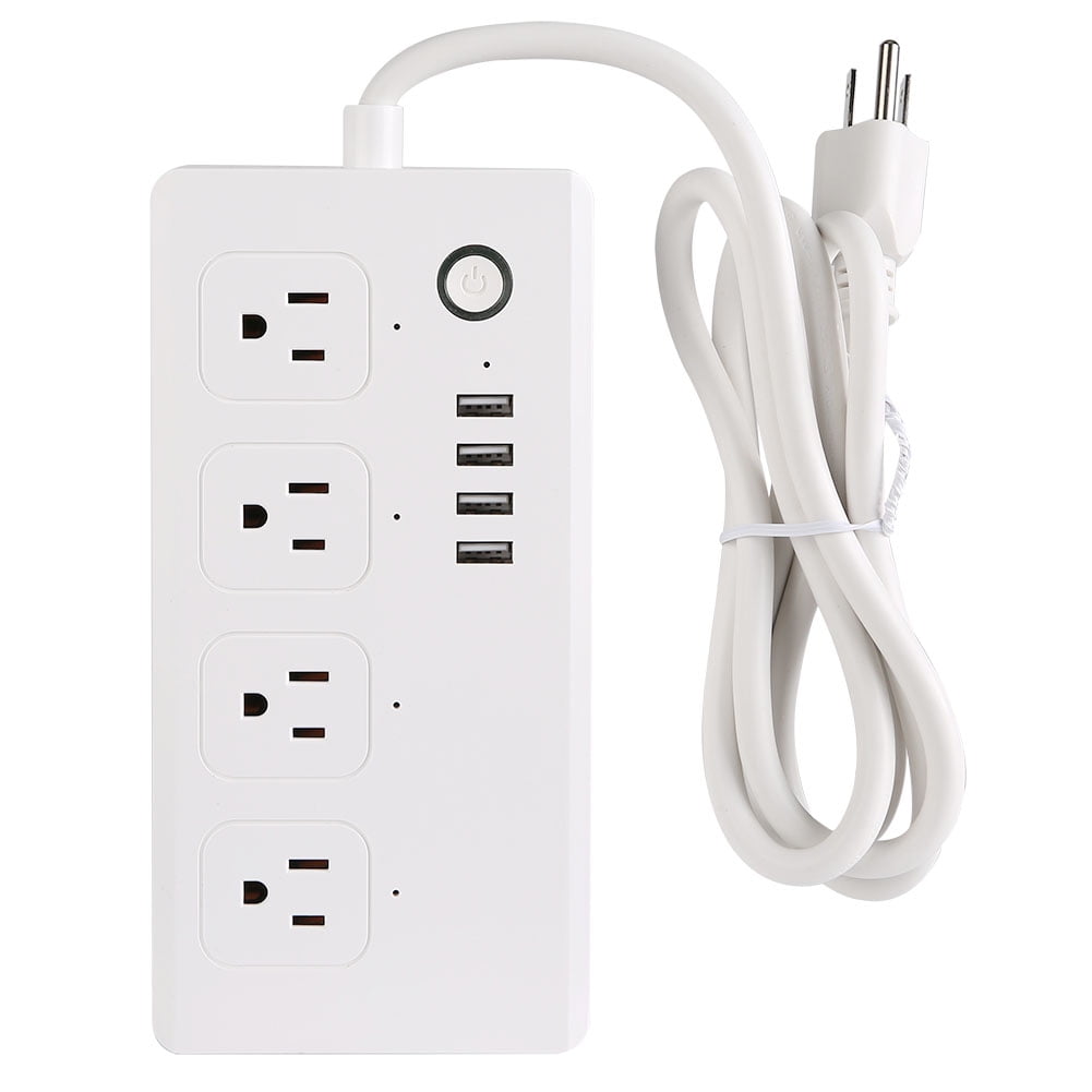 Smart Socket WiFi Smart Outlet Power Strip with 4 USB Support for App ...