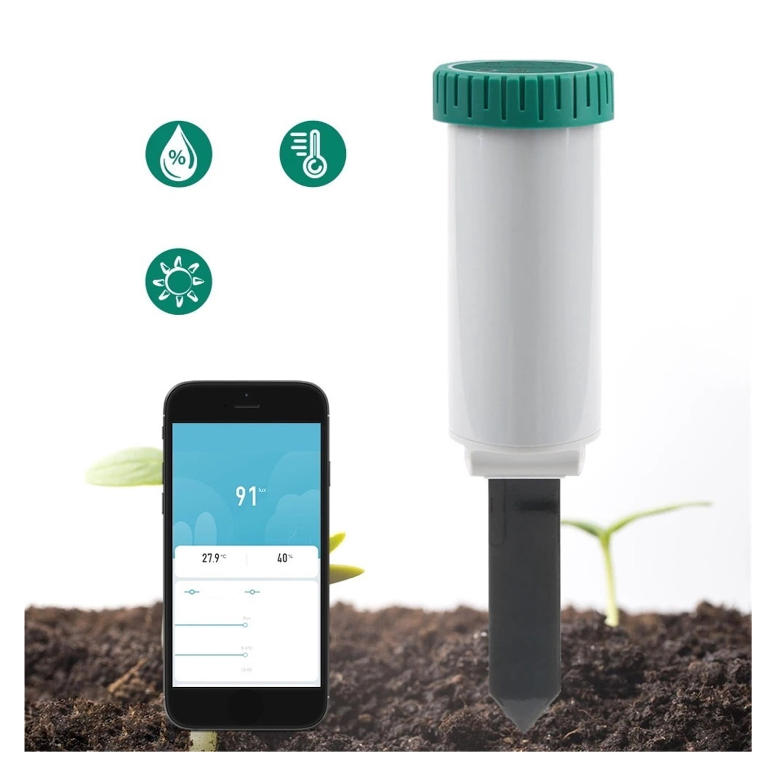 Smart Soil Temperature And Humidity Meter Soil Tester for Garden Lawn ...