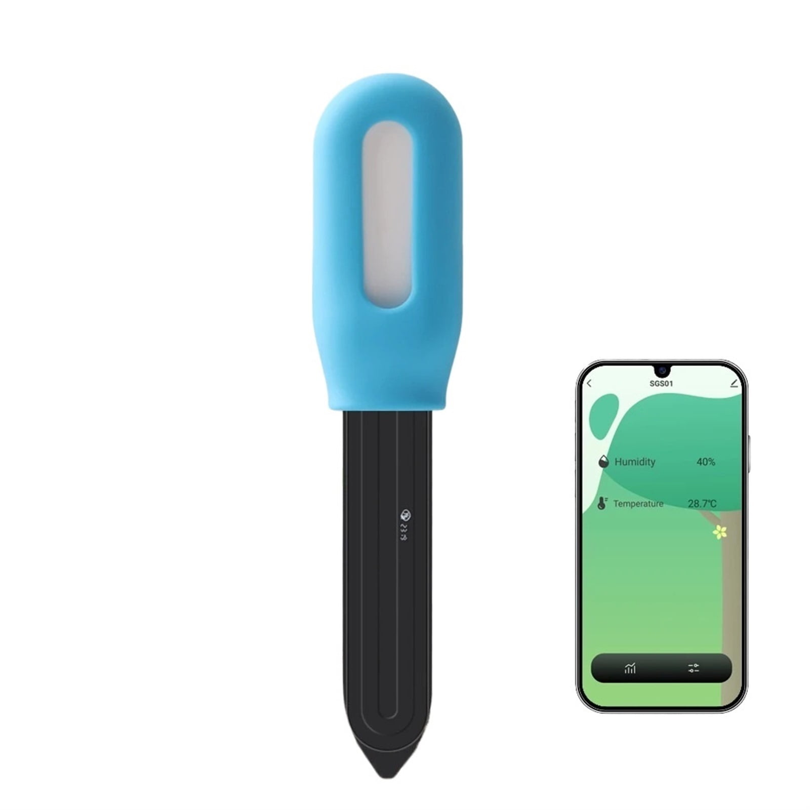 Smart Soil Tester Moisture Temperature Humidity Sensor Wireless Earth ...