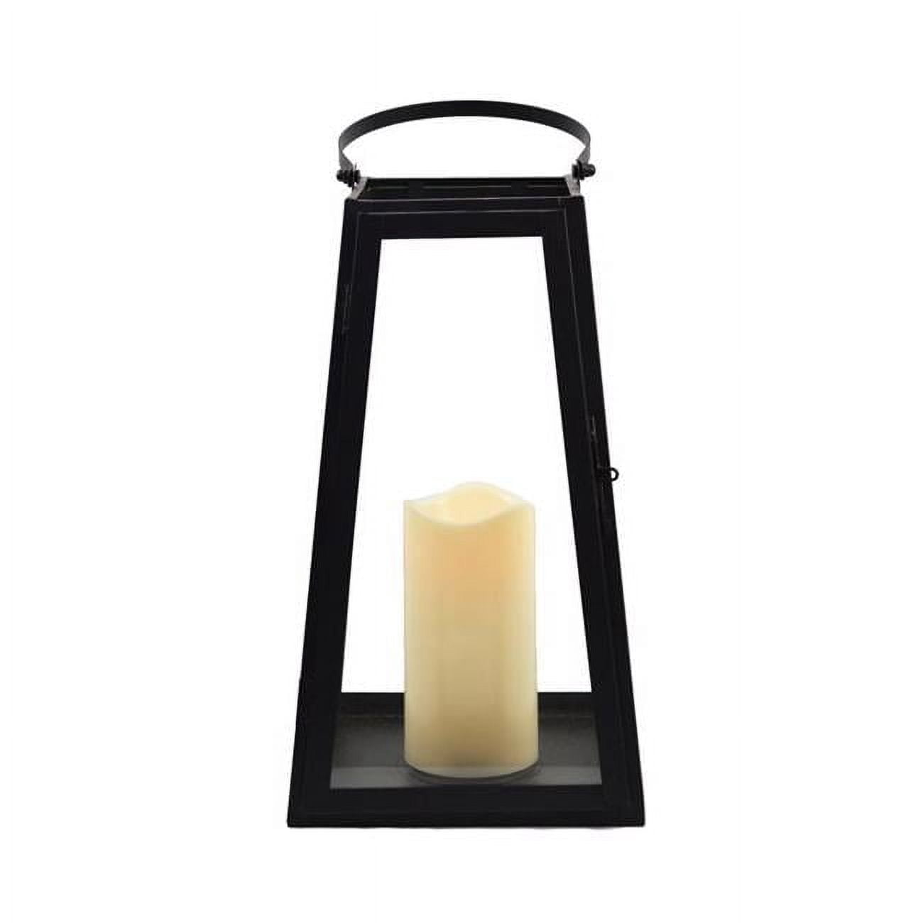 Smart Solar 13 in. One Mantle Glass & Metal Triangular LED Candle ...