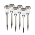 Smart Solar Charleston Solar LED Garden Path Lights, Pewter, Stainless ...