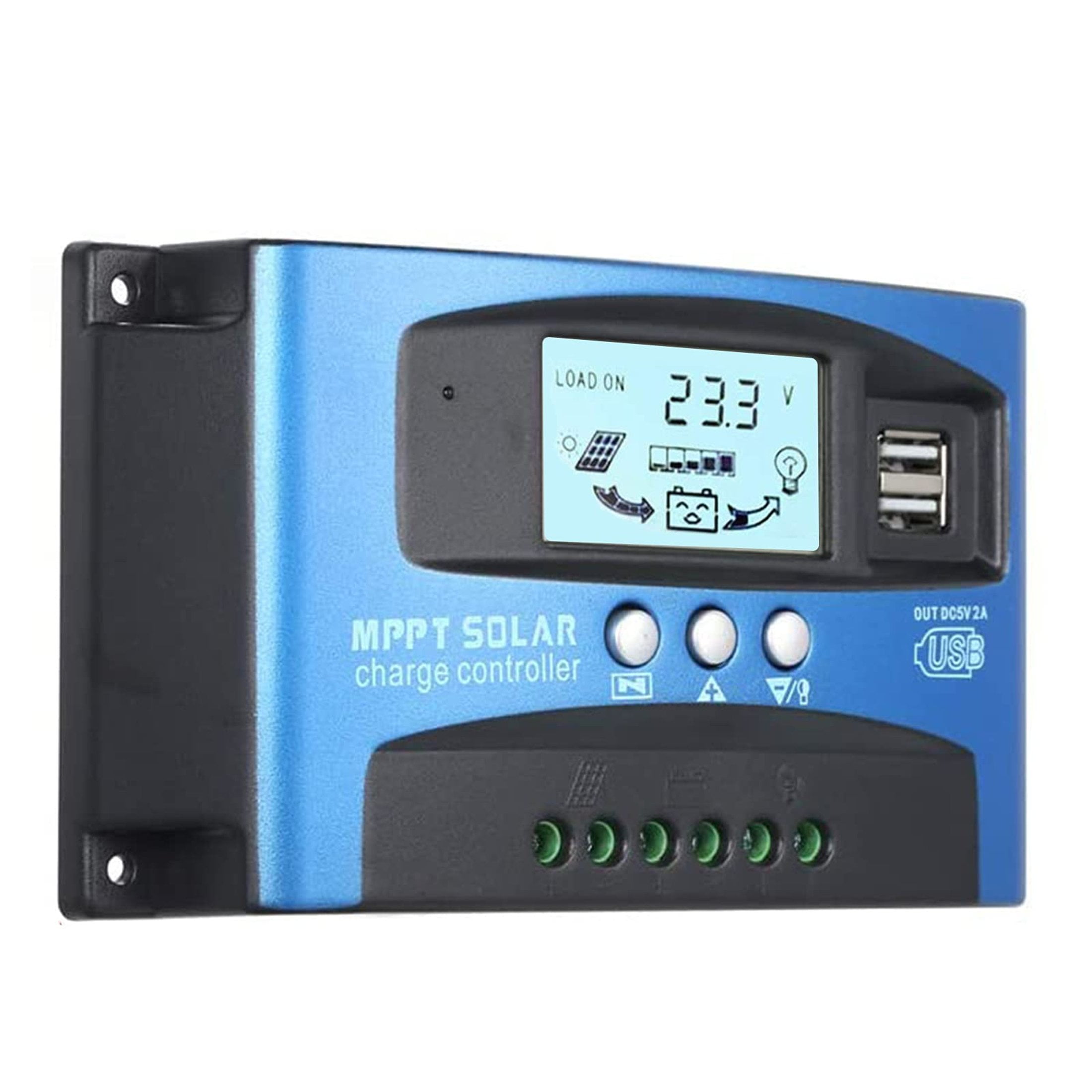 Smart Solar Charge Controller 100A MPPT with LCD Display and Dual USB ...