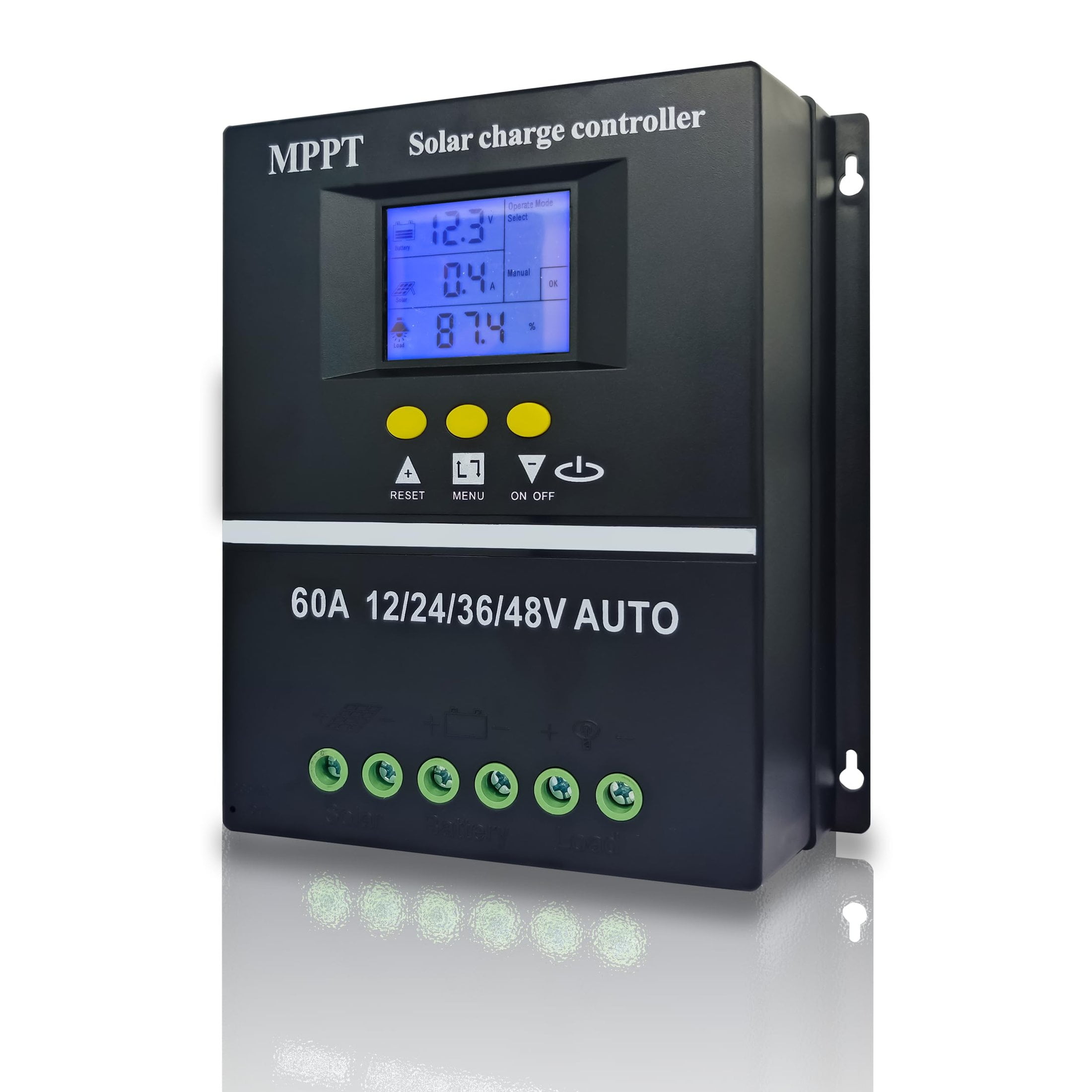 Smart Solar Charge Controller 100A with LCD Dual USB for All Battery ...