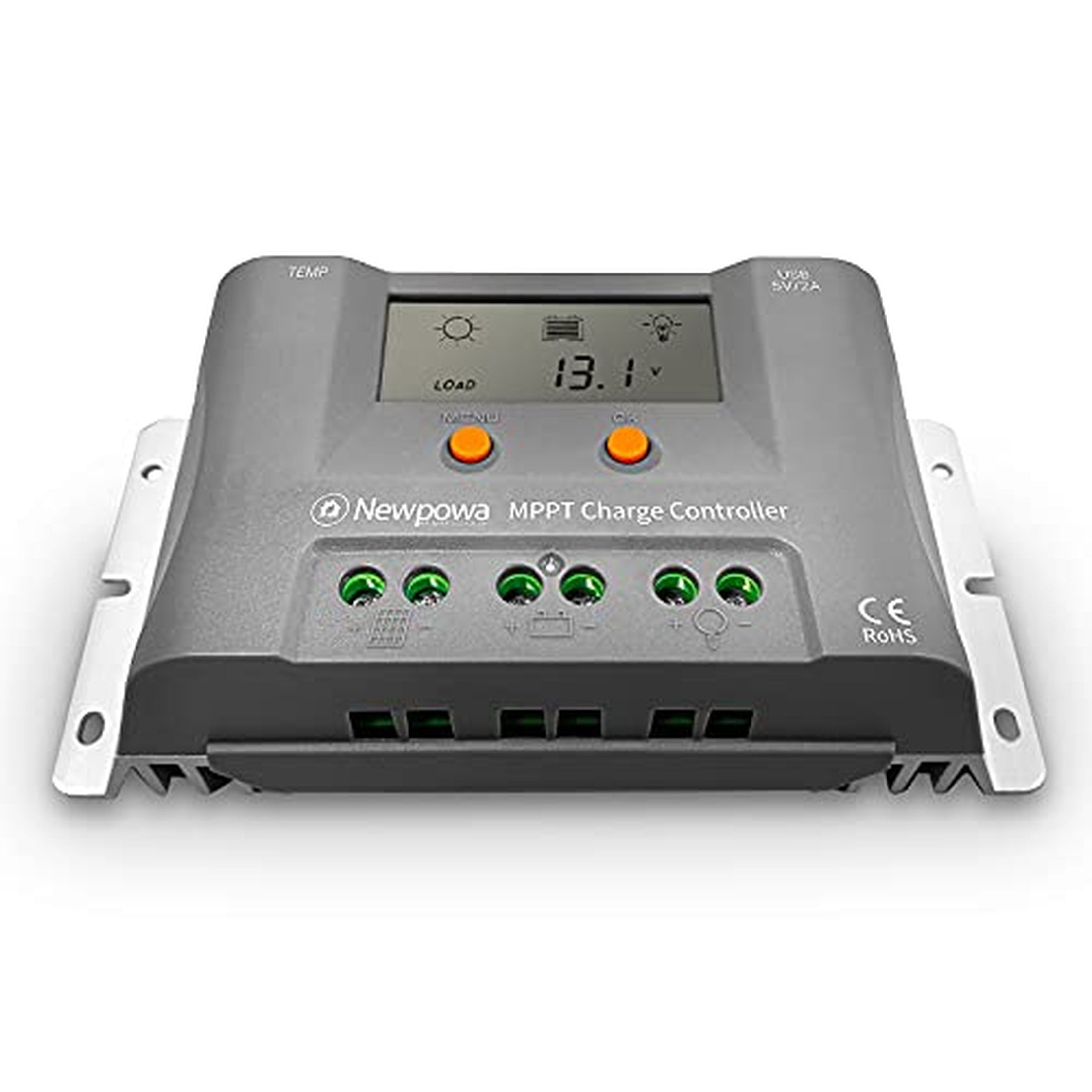 Smart Solar Charge Controller 15A with Dual USB and LCD Display for Off ...