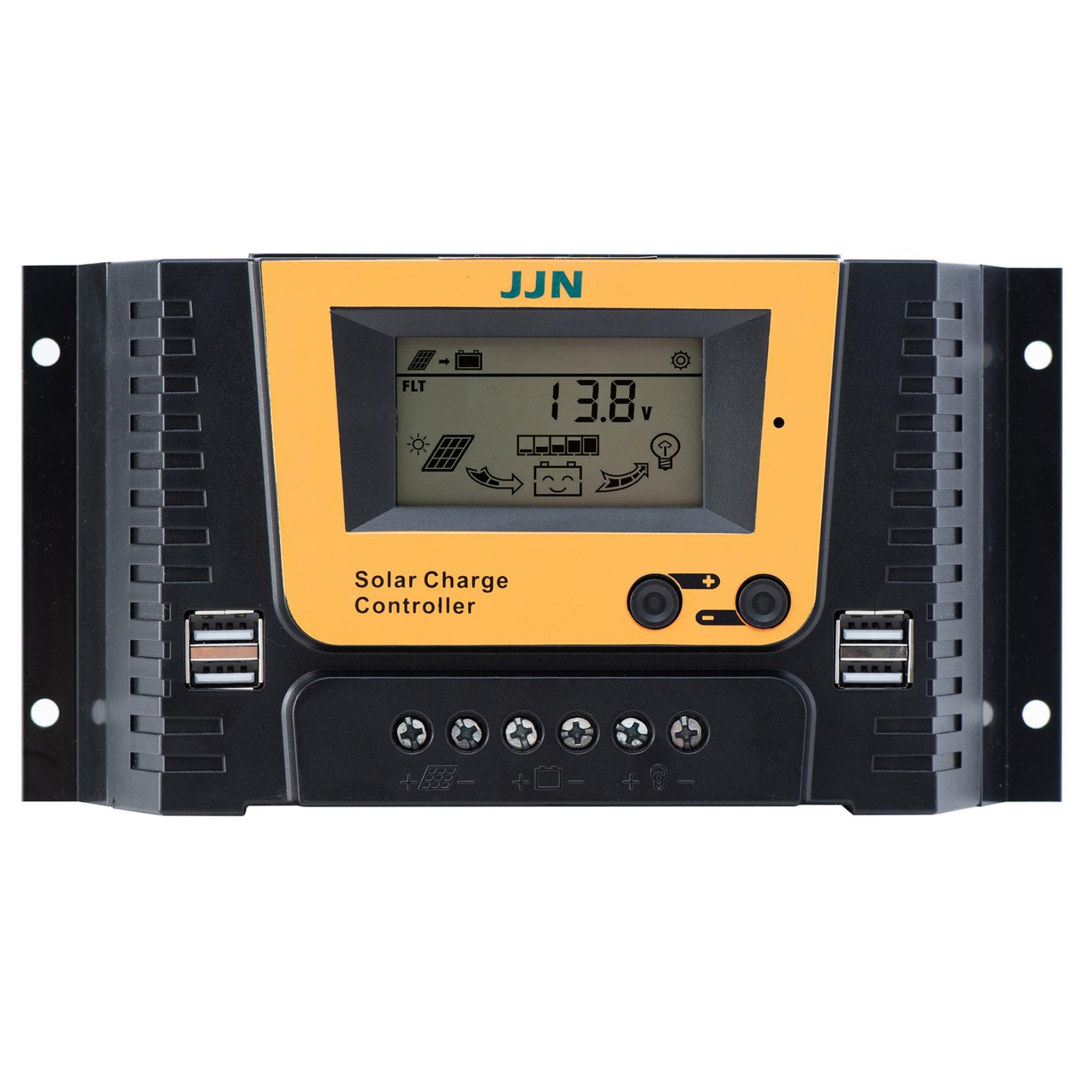Smart Solar Charge Controller with Adjustable LCD and Dual USB Ports ...