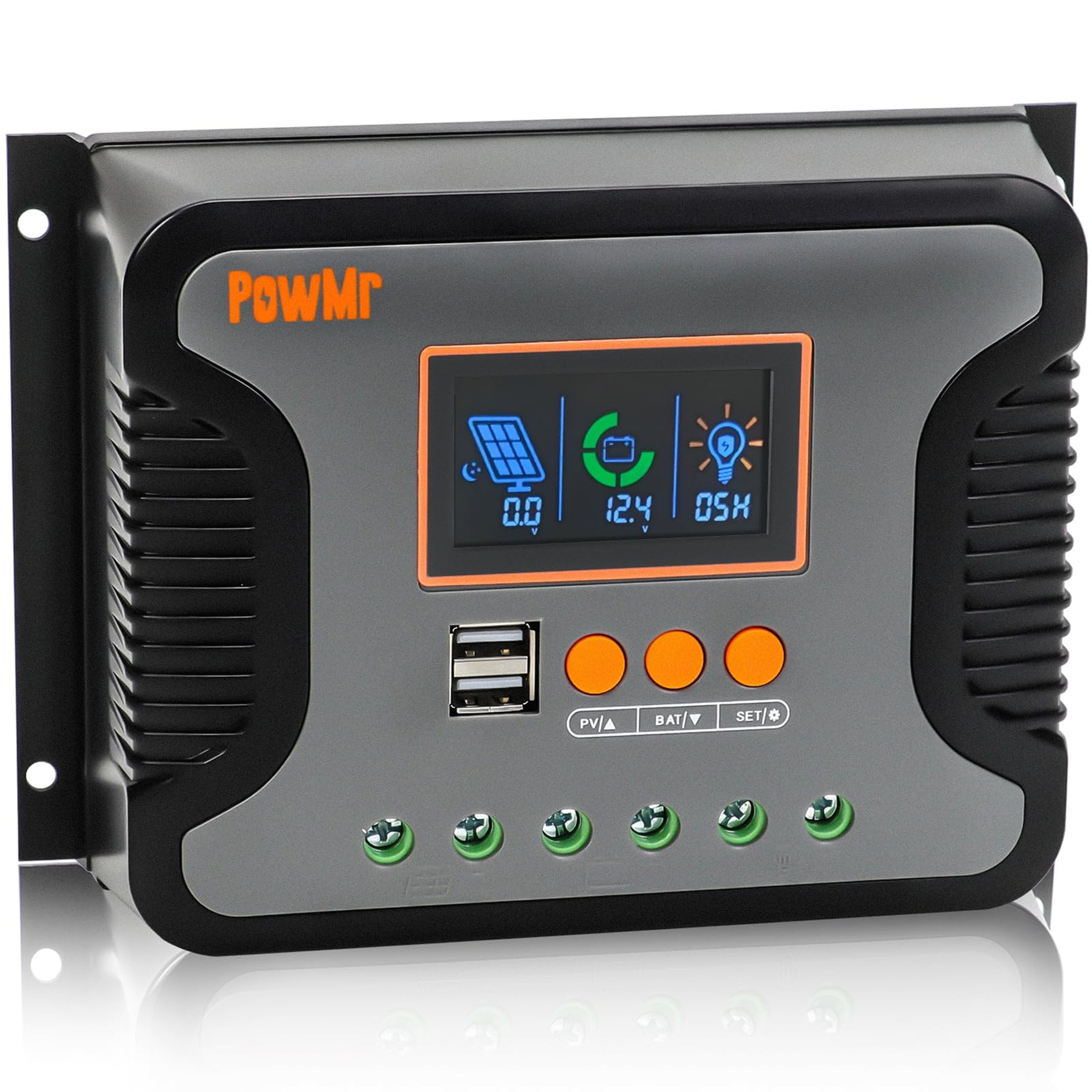 Smart Solar Charge Controller with Adjustable LCD and Dual USB Ports ...