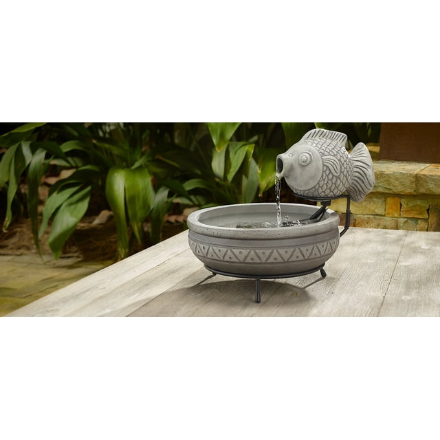 Smart Solar Marin Solar Fish Fountain - Walmart.com