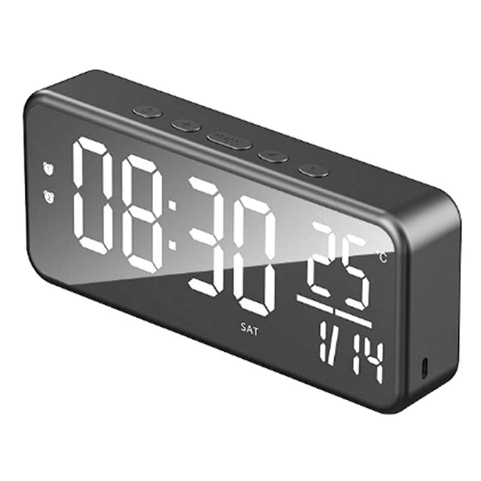 Smart Sound Alarm Clock LED Music Alarm Clock Wall Mounted Desk Clock ...
