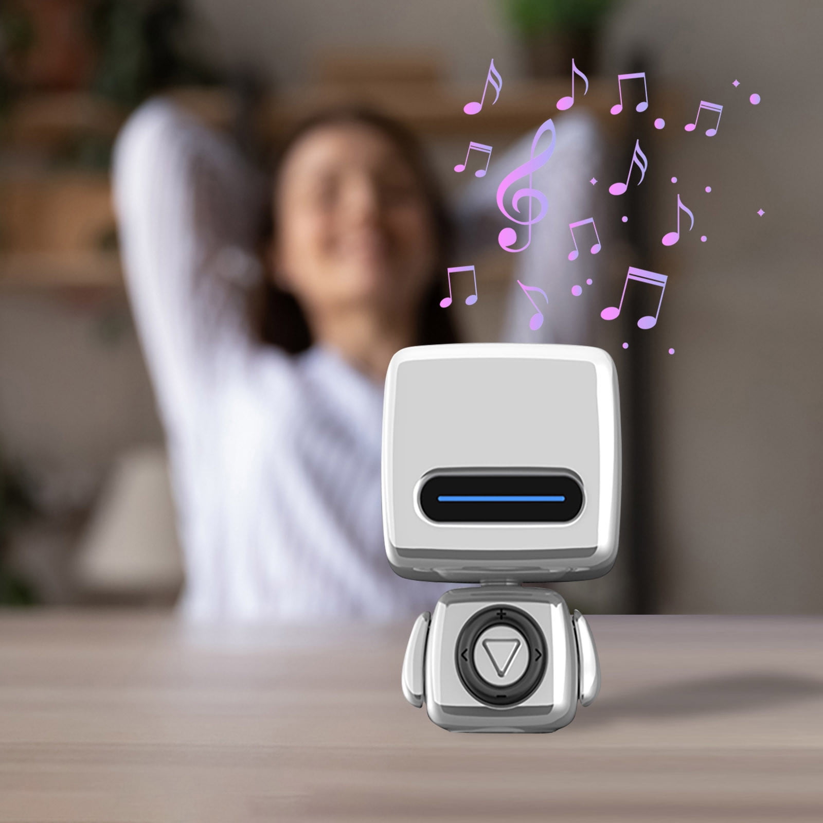 Smart Speaker Multifunction Compact Built In Mic Portable Speaker Cute ...