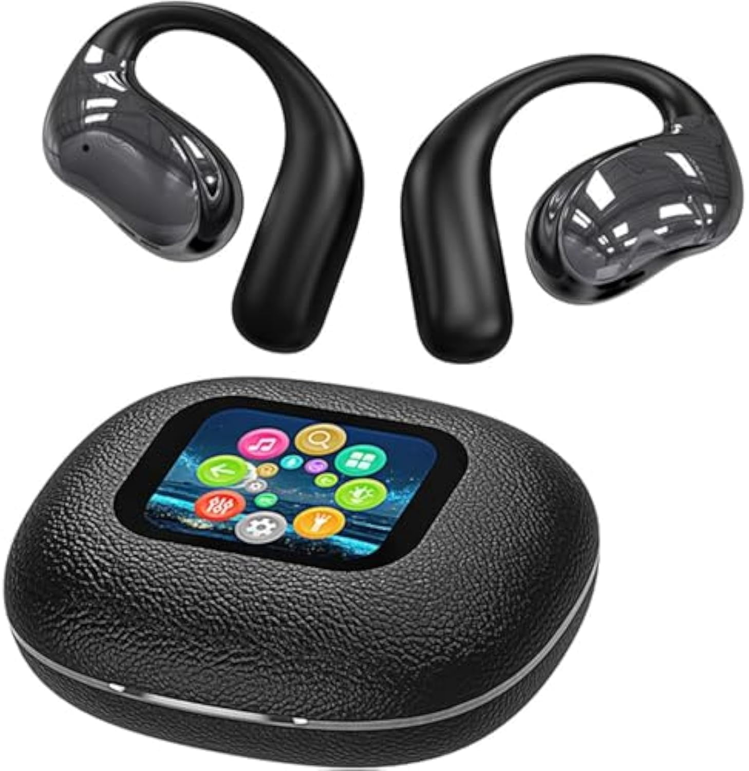 Smart Sport Clip-On Bluetooth Earbuds with Digital Screen, Noise ...