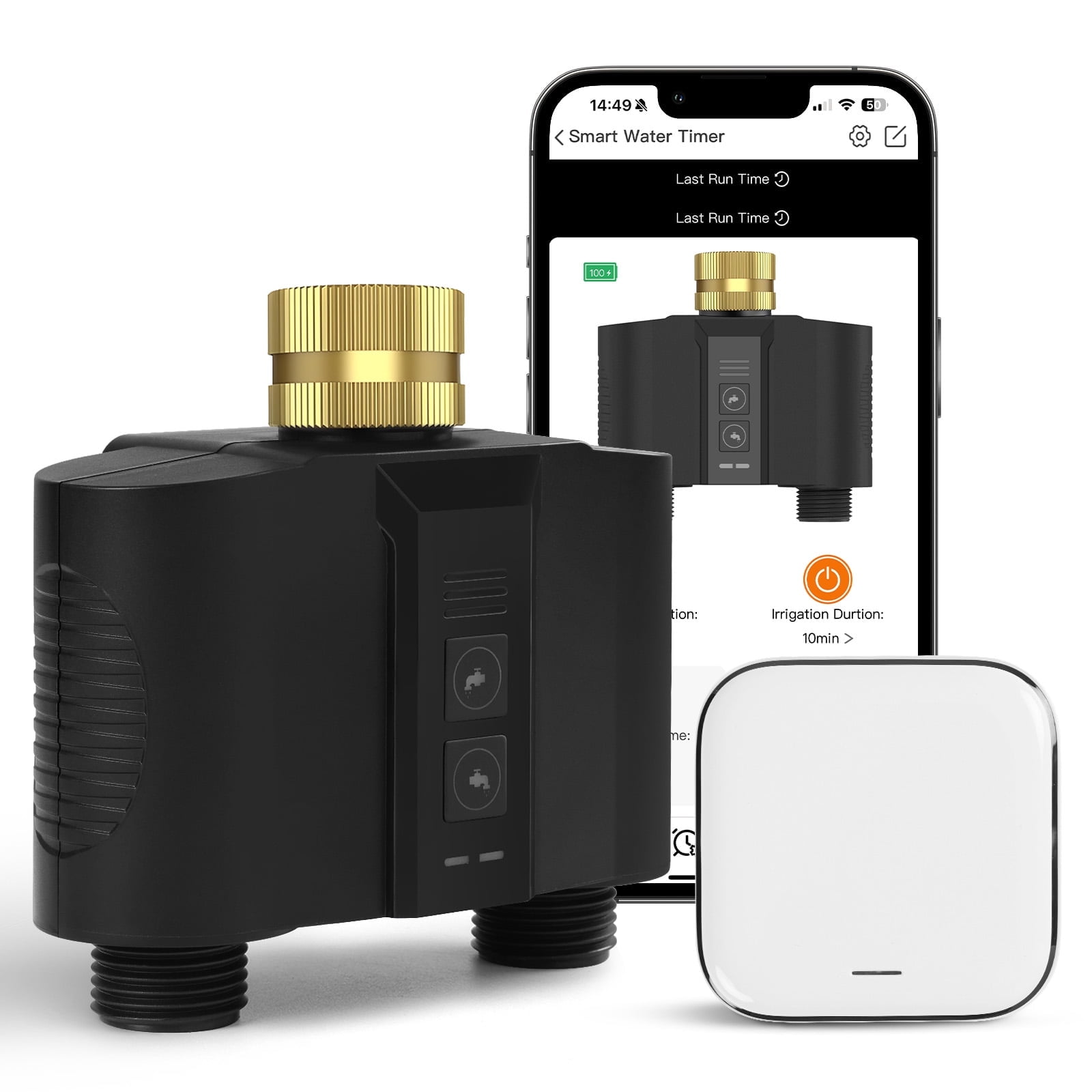 Smart Sprinkler Timer 2 Zone, WiFi Water Timer for Garden Hose, Brass ...