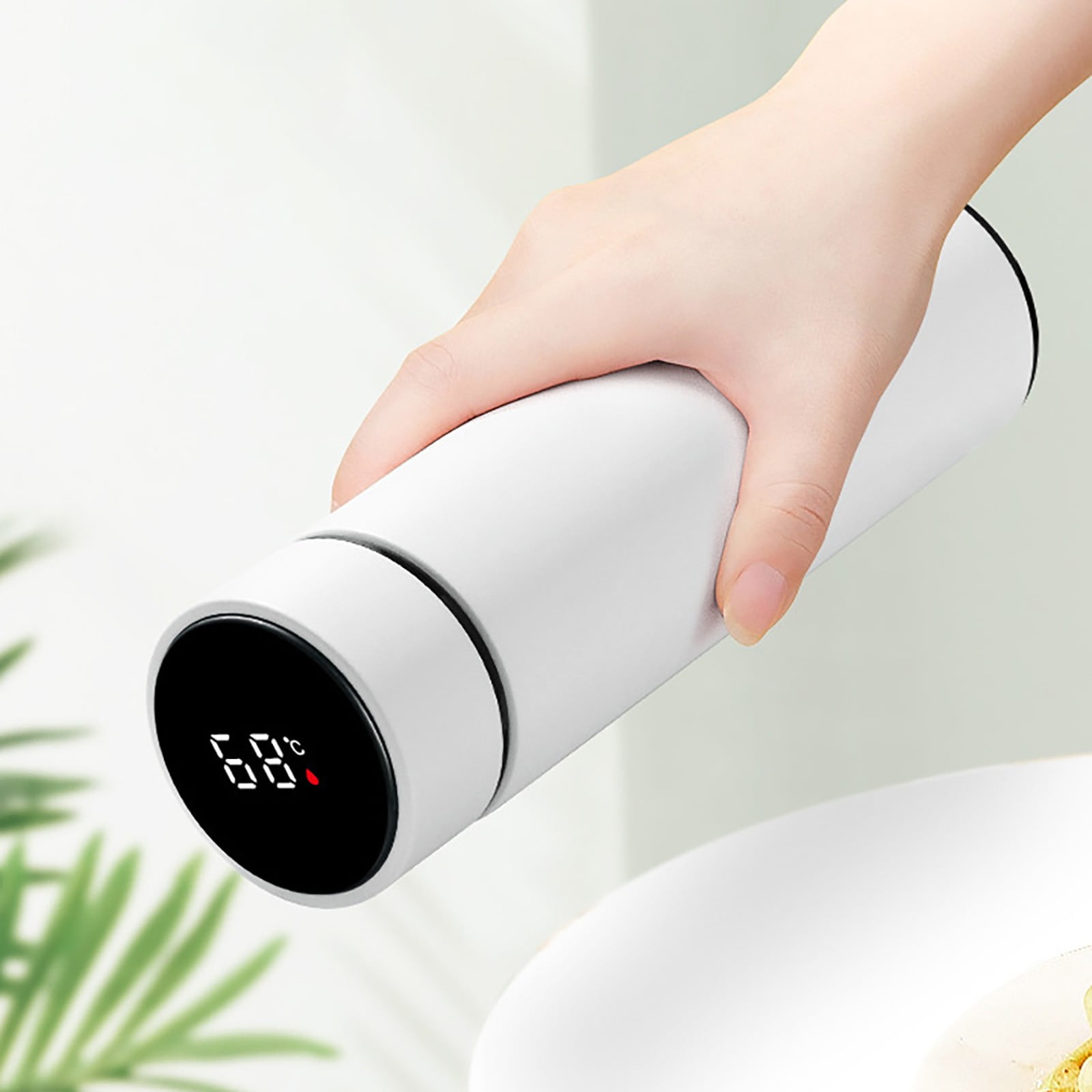 Smart Stainless Steel Water Bottle With LED Temperature Display Double ...