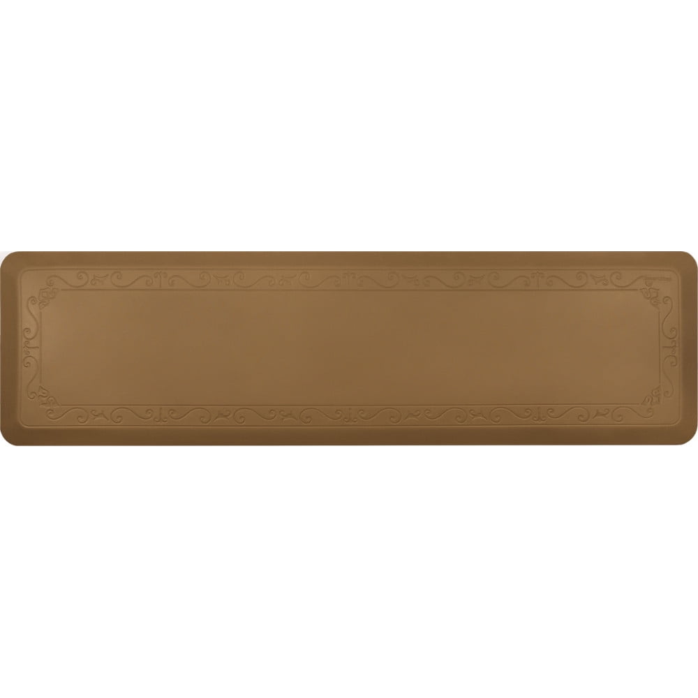 Smart Step Home Collection 72 Inch by 20 Inch Fleur-de-Lis Mat, Brown ...