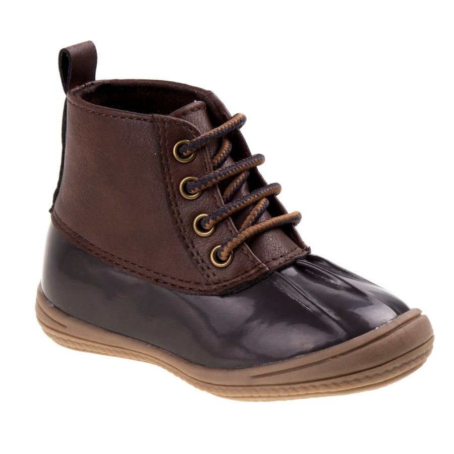 Smart Step Unisex Lace-Up Ankle High Hi-Top Duck Boots - Brown, 9 ...