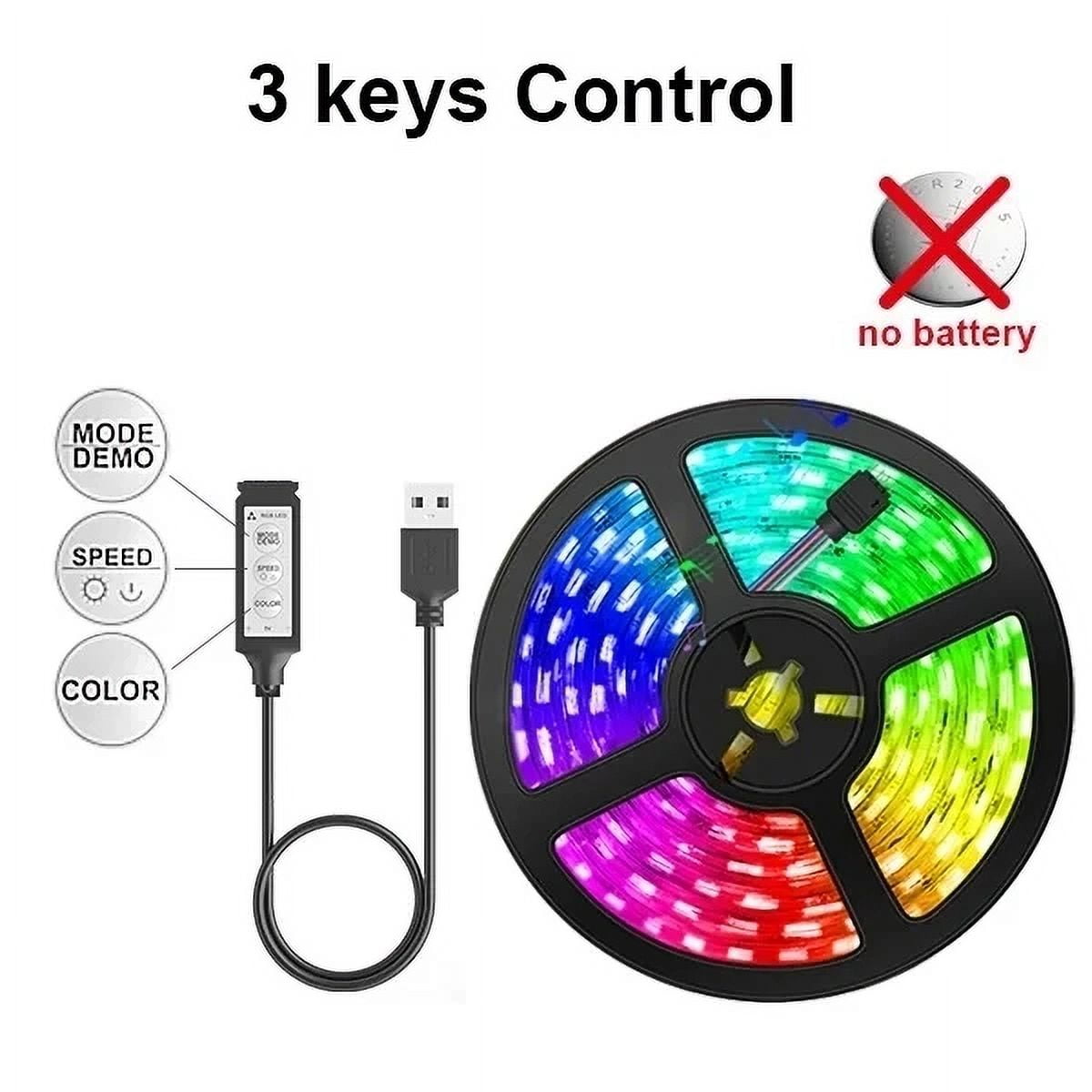 Smart Strip Light 5050 RGB USB 5V Bluetooth APP Remote Control Tape ...