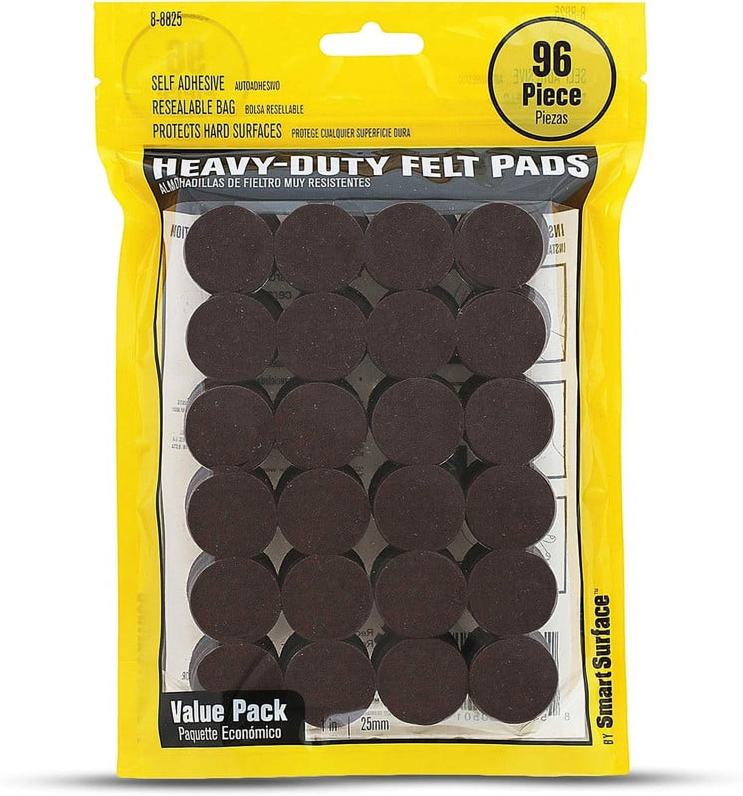 Shepherd Hardware 9958 1/2-Inch Self-Adhesive Felt Furniture Pads, 24 ...