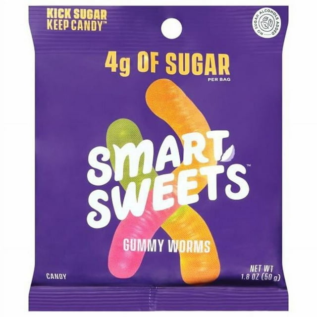 Smart Sweets - Zero Sugar, Gluten-Free, Natural Gummy Worms Candy ...