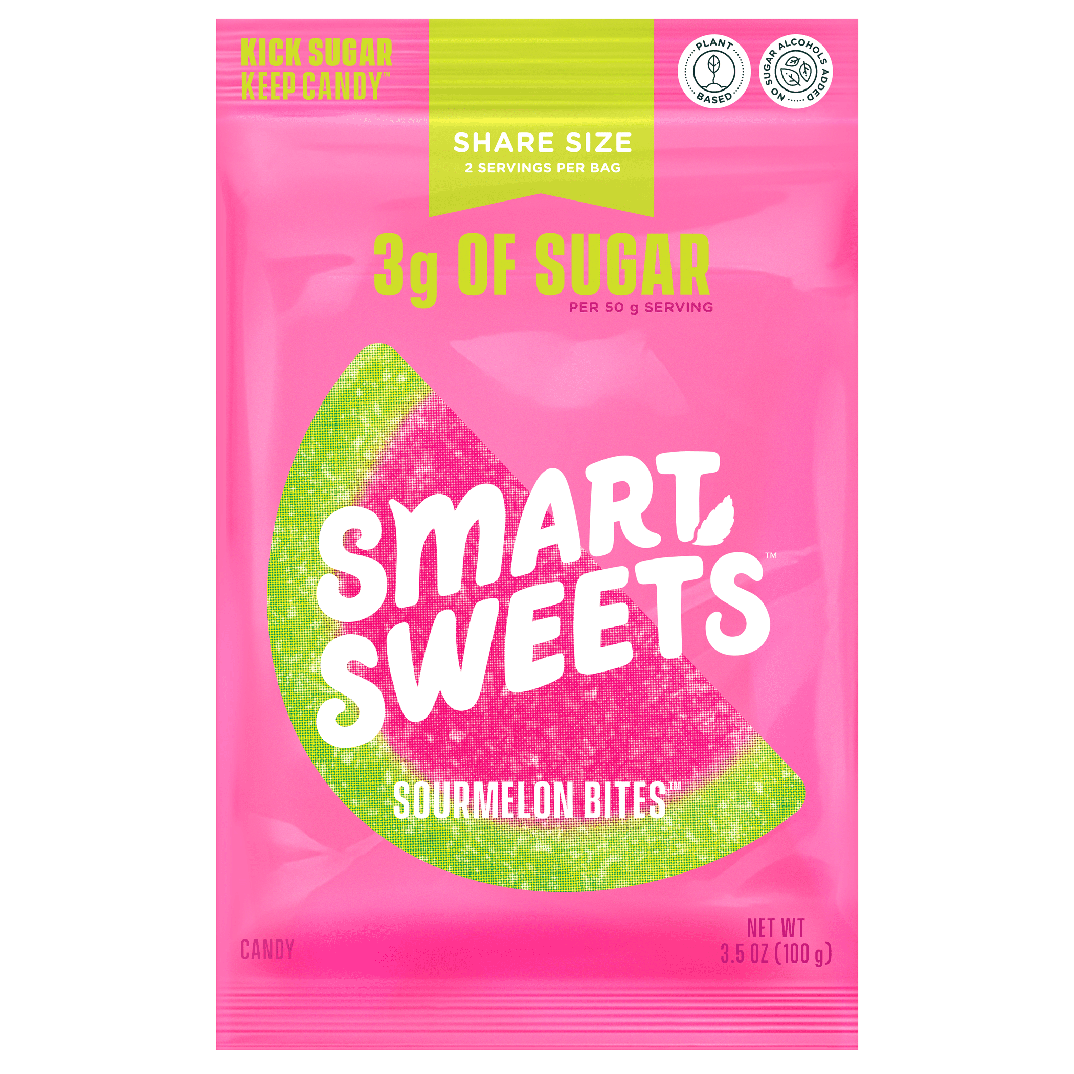 SmartSweets Sourmelon Bites Sour Candy, 3.5 oz Pouch - Walmart.com